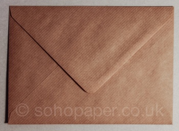 Ribbed Kraft 133 x 184mm Envelopes 100gsm - Soho Paper