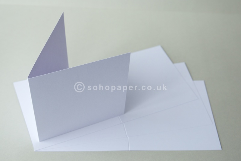 Prestige Smooth Ice White Creased Cards & Postcards - Soho Paper