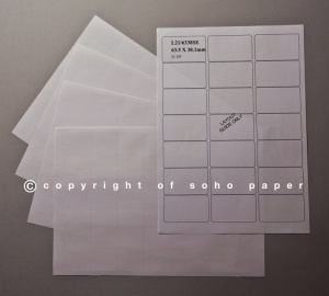 Laser / Inkjet Labels - 21 Labels per Sheet - Soho Paper