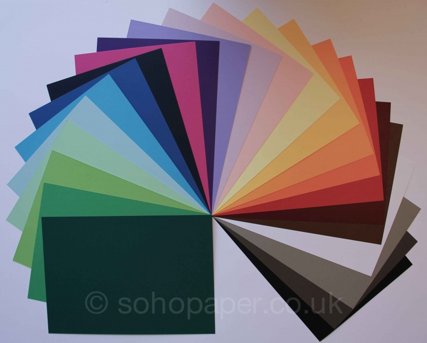 Tinted Card 250gsm - 24 shades Available - Soho Paper