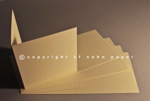 Prestige Smooth Cream Creased Cards A4 300gsm - Soho Paper