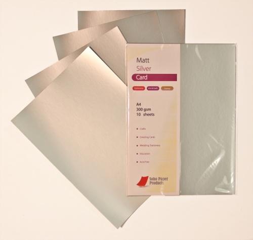 Matt Silver A4 300gsm Card - Soho Paper