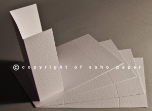 Hammer Embossed White Creased Cards 280gsm - Soho Paper