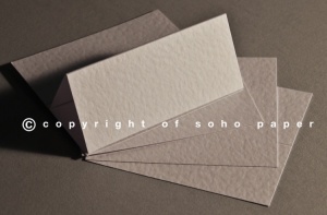 Hammer Embossed White Creased Cards 280gsm - Soho Paper